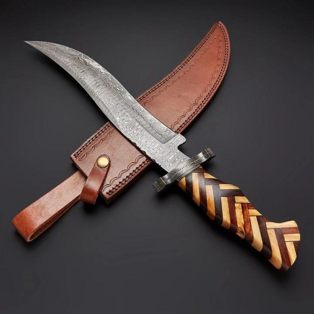 Handmade Damascus Bowie - Damascus Shop